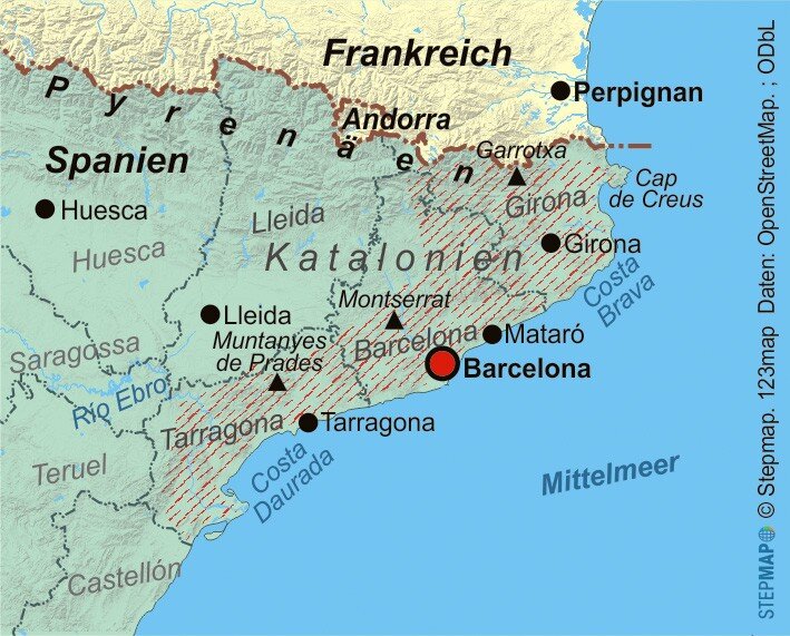 Stilvolle Wo Liegt Katalonien Ebenbild