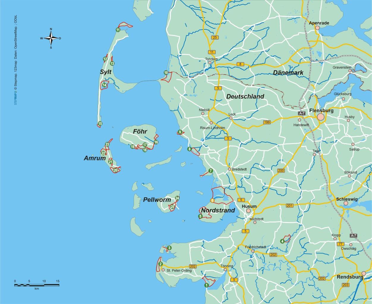 Karte Von Nordfriesland
